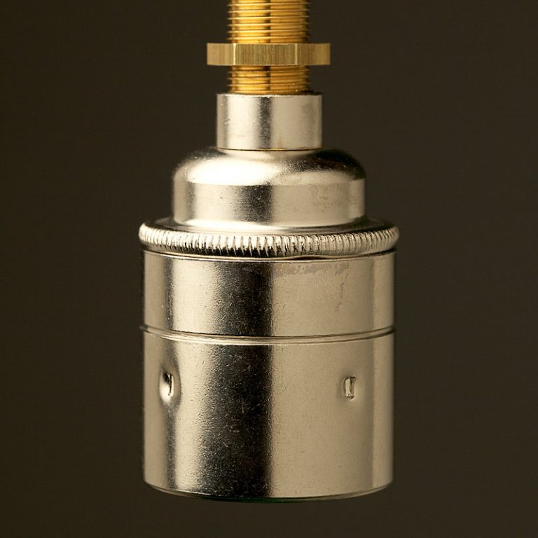 Nickel Threaded Lamp holder Edison E27 smooth