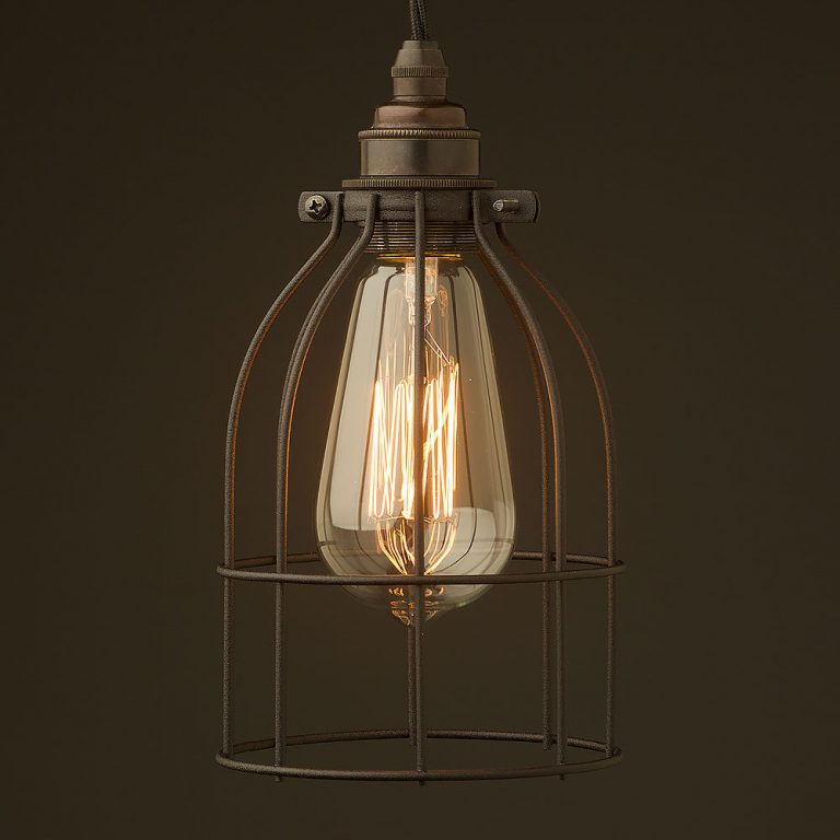 Light bulb black cage fitting 7 inch