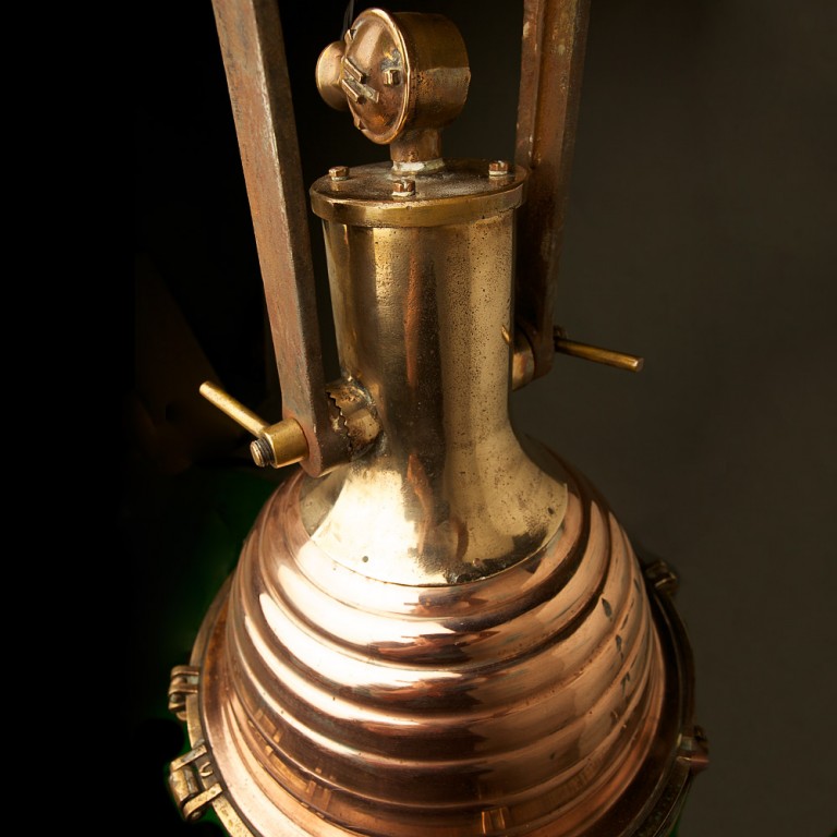 Large Vintage Brass ships deck light - Edison Light Globes Pty Ltd