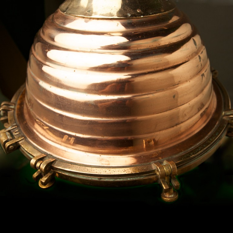 Large Vintage Brass ships deck light - Edison Light Globes Pty Ltd