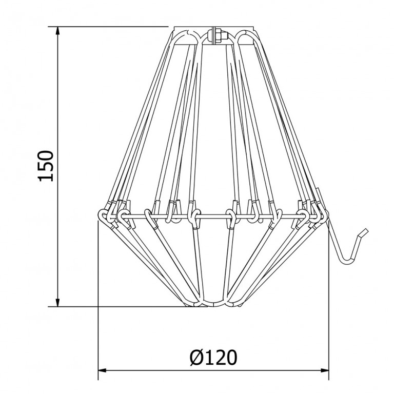 Antiqued Bulb Cage Pendant