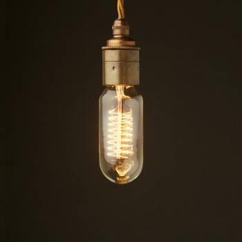 Edison style light bulb E27 smooth antique brass fitting