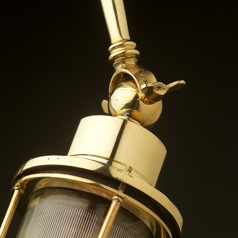 Adjustable Ships caged glass ceiling light - Edison Light Globes Pty Ltd