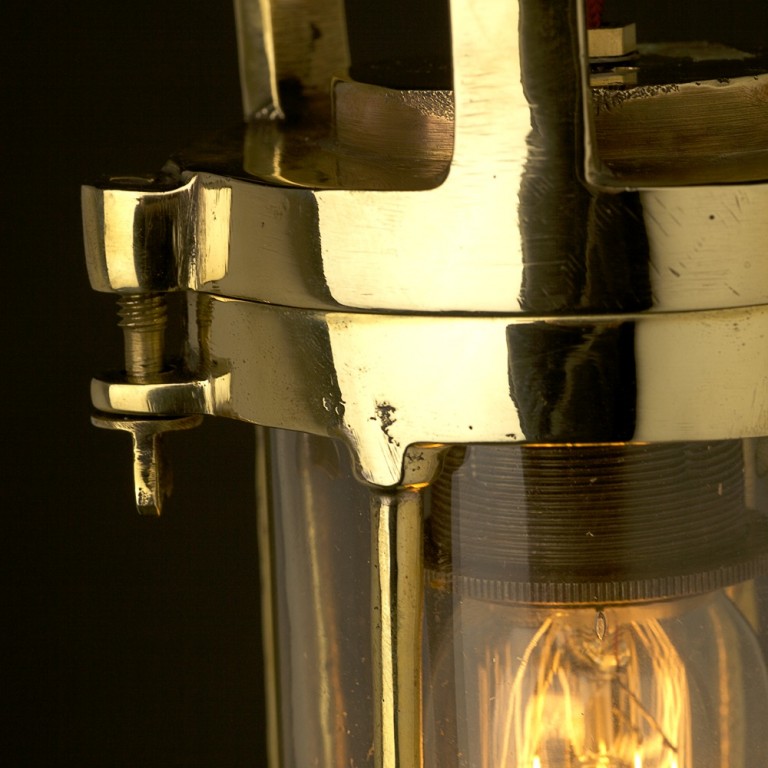 Fixed Ships caged glass ceiling light - Edison Light Globes Pty Ltd