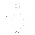 Vintage Edison E40 100mm Squirrelcage Filament Goliath