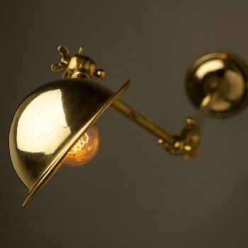 Complete Adjustable Brass Wall Lamp Shade - Edison Light Globes Pty Ltd