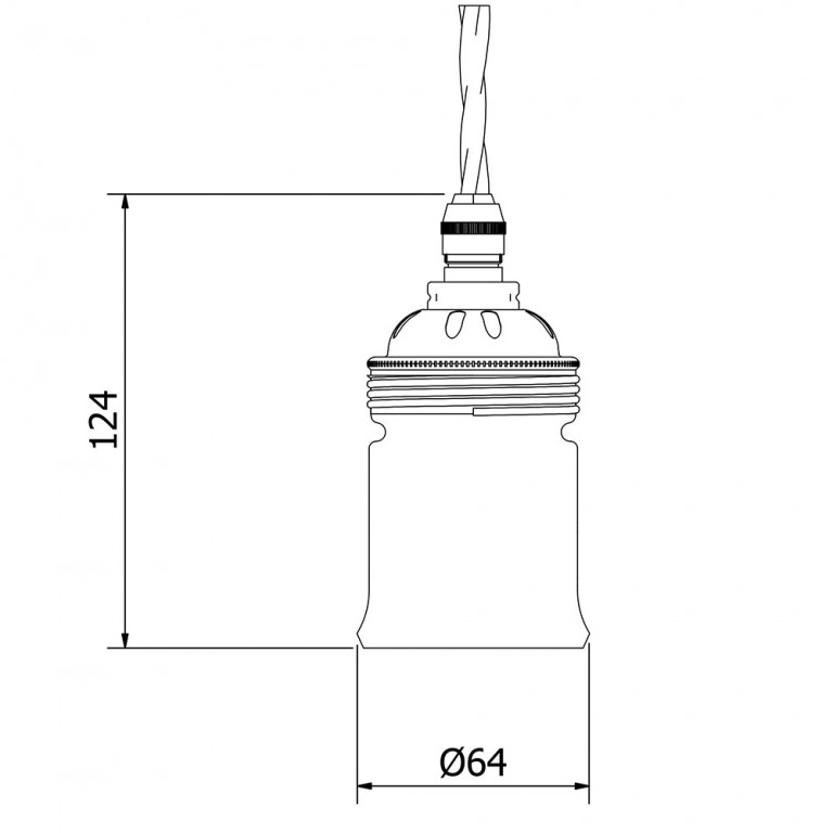 Heavy Antique Brass Lampholder Edison E40 fitting