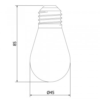 2 Watt Dimmable Filament LED E27 Mini Edison bulb