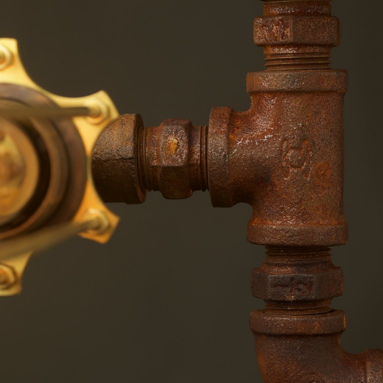 Industrial Galvanised Twin Cage Tube Ceiling Light