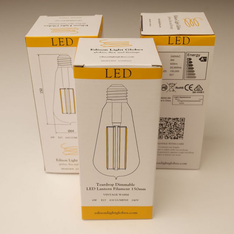6 Watt Dimmable Lantern Filament LED E27 Clear Edison 6 Watt Dimmable Lantern Filament LED E27 Clear Edison