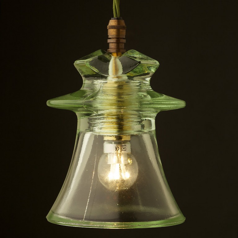 Russian Fluted Insulator E14 pendant