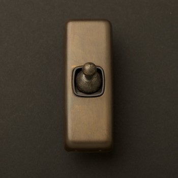 Traditional Antique Brass single rocker switch