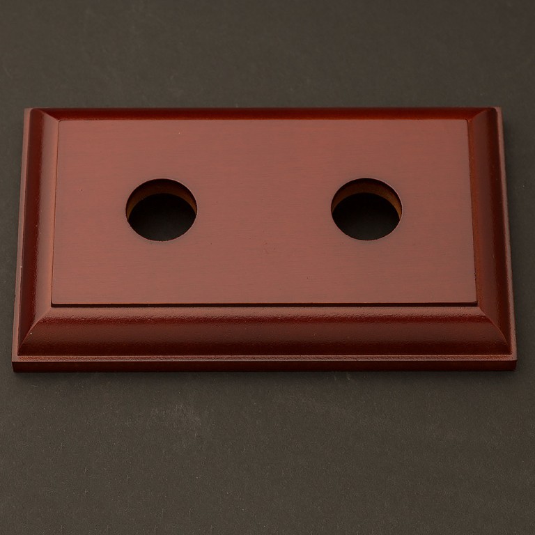 Traditional timber square double switch block