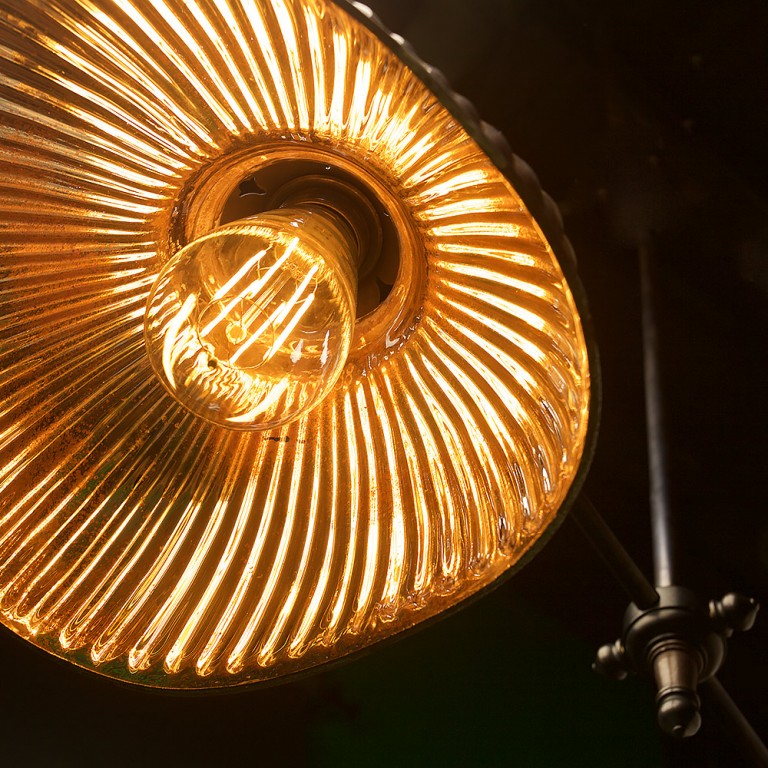 Copper Mirror X-Ray Shade Booth Pendant