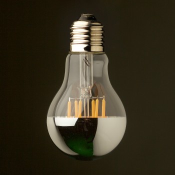 5 Watt Dimmable Crown Silver Filament LED E27 GLS