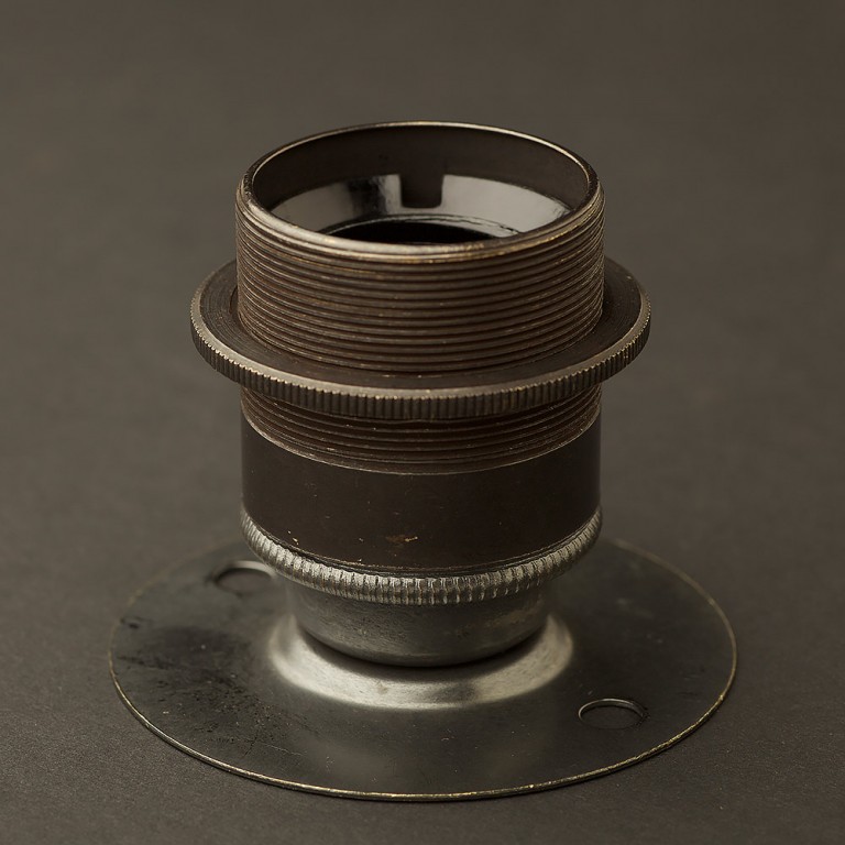 Short E27 Bronze Batten Holder