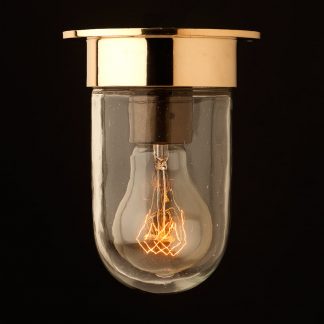Small Brass Flush-mount Light - Edison Light Globes Pty Ltd