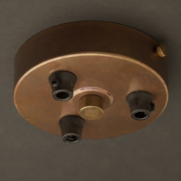 Antique Brass Multiple drop Plastic Cord grip ceiling plate