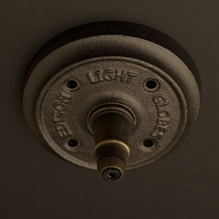 Bronze cord grip cast ceiling plate