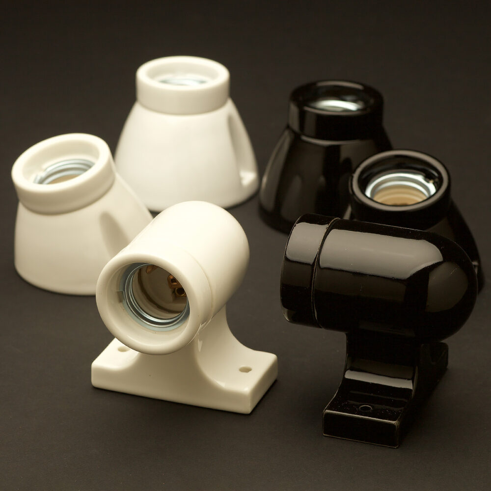 White Porcelain Batten Holder Edison E27 Fitting