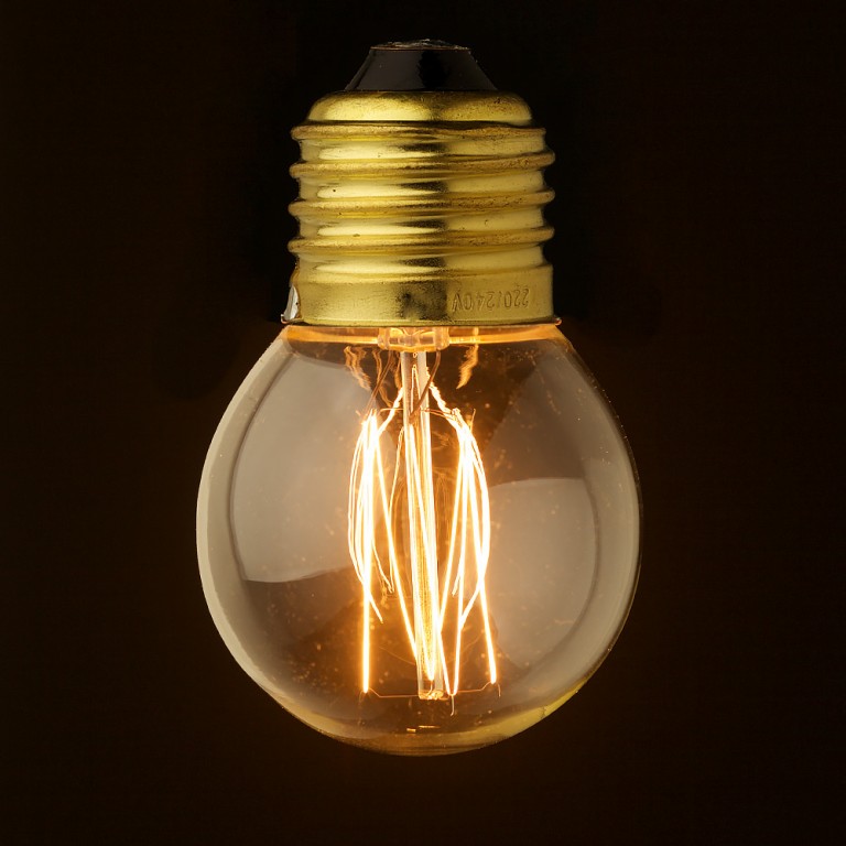 Vintage E27 25W Round Bulb