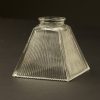 Box shaped Holophane glass light shade