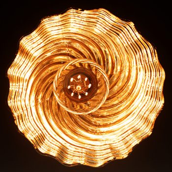 Ribbed Glass green X-Ray shade Pendant