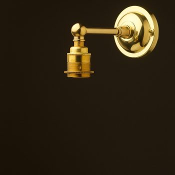 Polished Brass Straight Arm Wall Mount Shade