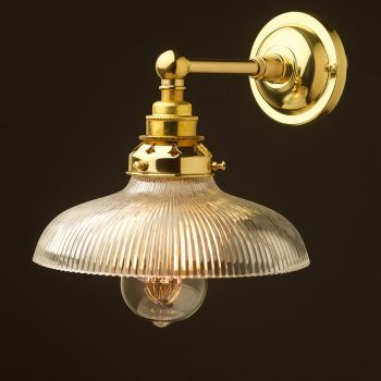 Polished Brass Straight Arm Wall Mount Shade