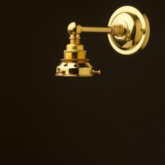 Polished Brass Straight Arm Wall Mount Shade