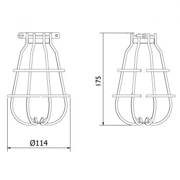 Enclosed Bulb Cage Pendant