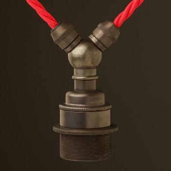 Bronze E27 festoon lamp holder
