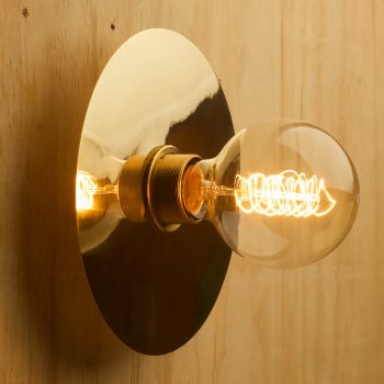 180mm Brass Wall mount disc light • Edison Light Globes Pty Ltd