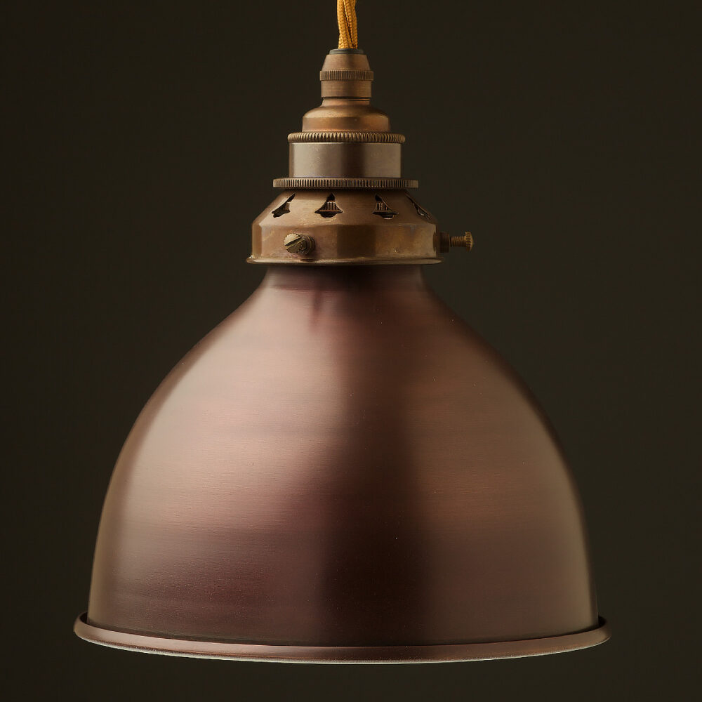 Bronze dome light shade pendant - Edison Light Globes Pty Ltd