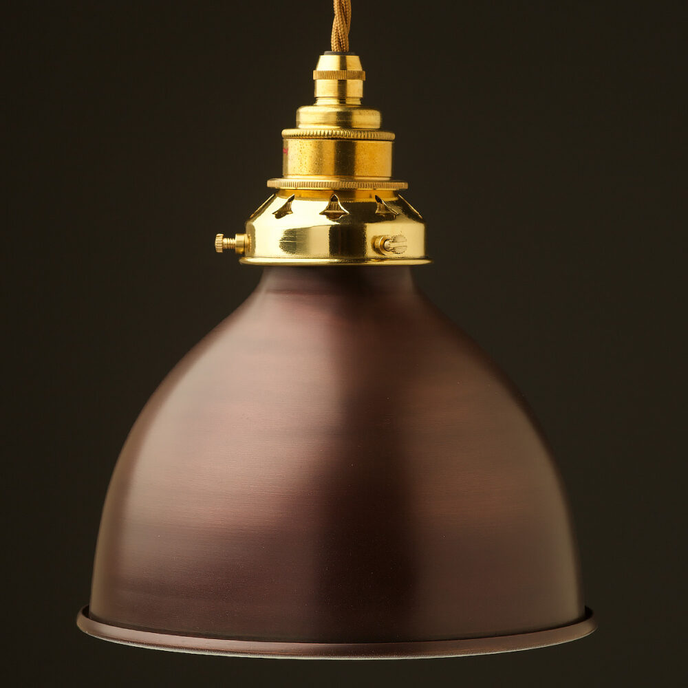 Bronze dome light shade pendant - Edison Light Globes Pty Ltd