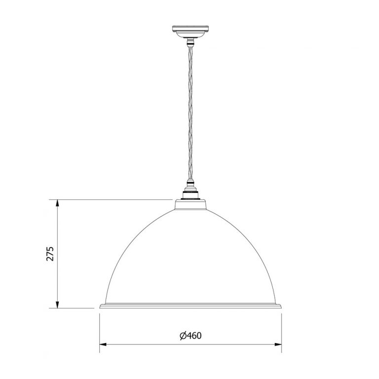 460mm Brass Dome Light Shade Pendant