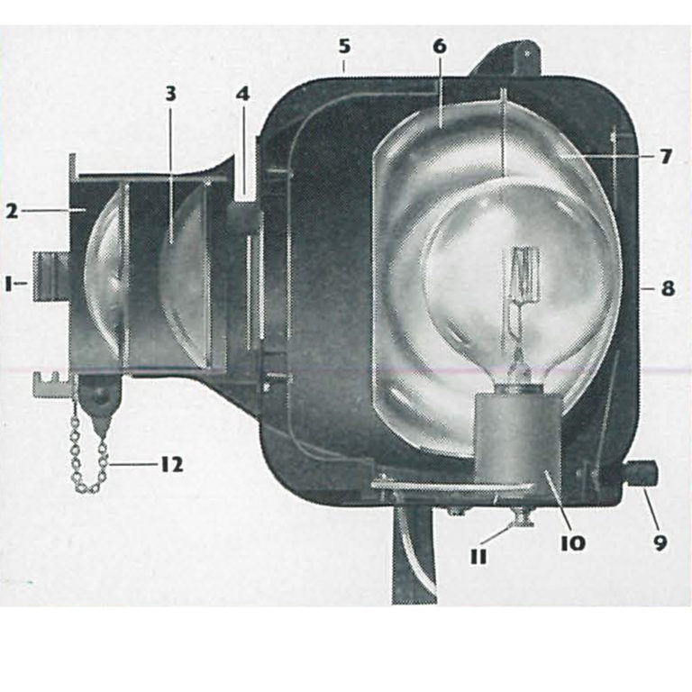 Vintage restored Strand Patt 123 Theater Spotlight