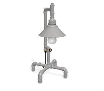 Decorative plumbing pipe table lamp