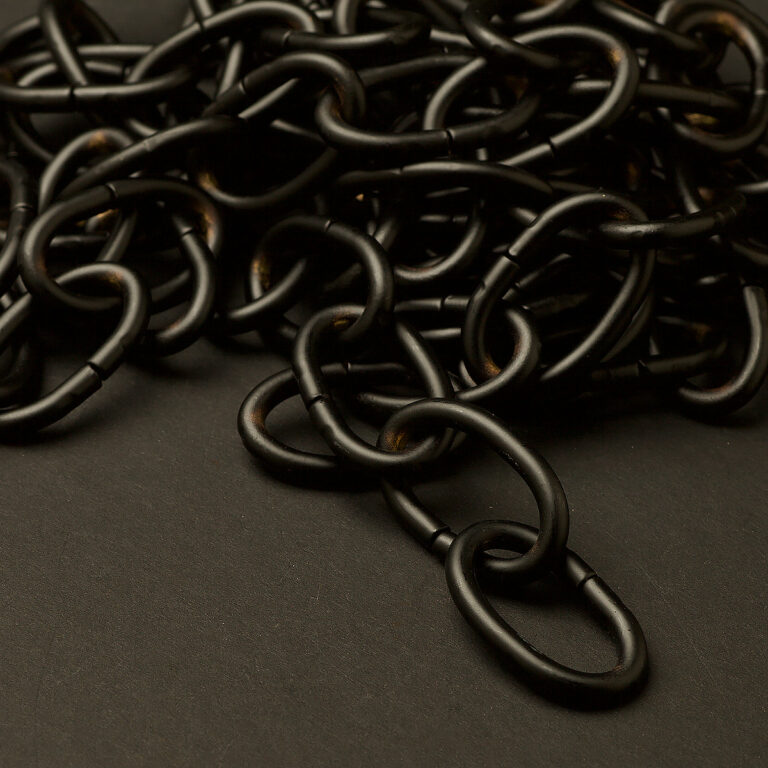 Heavy Flat black finish Oval Lighting Chain
