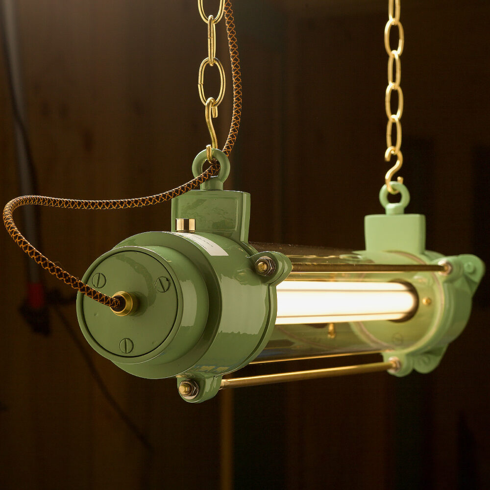 800 mm powder coat green glass explosion proof light