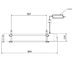 800 mm powder coat green glass explosion proof light