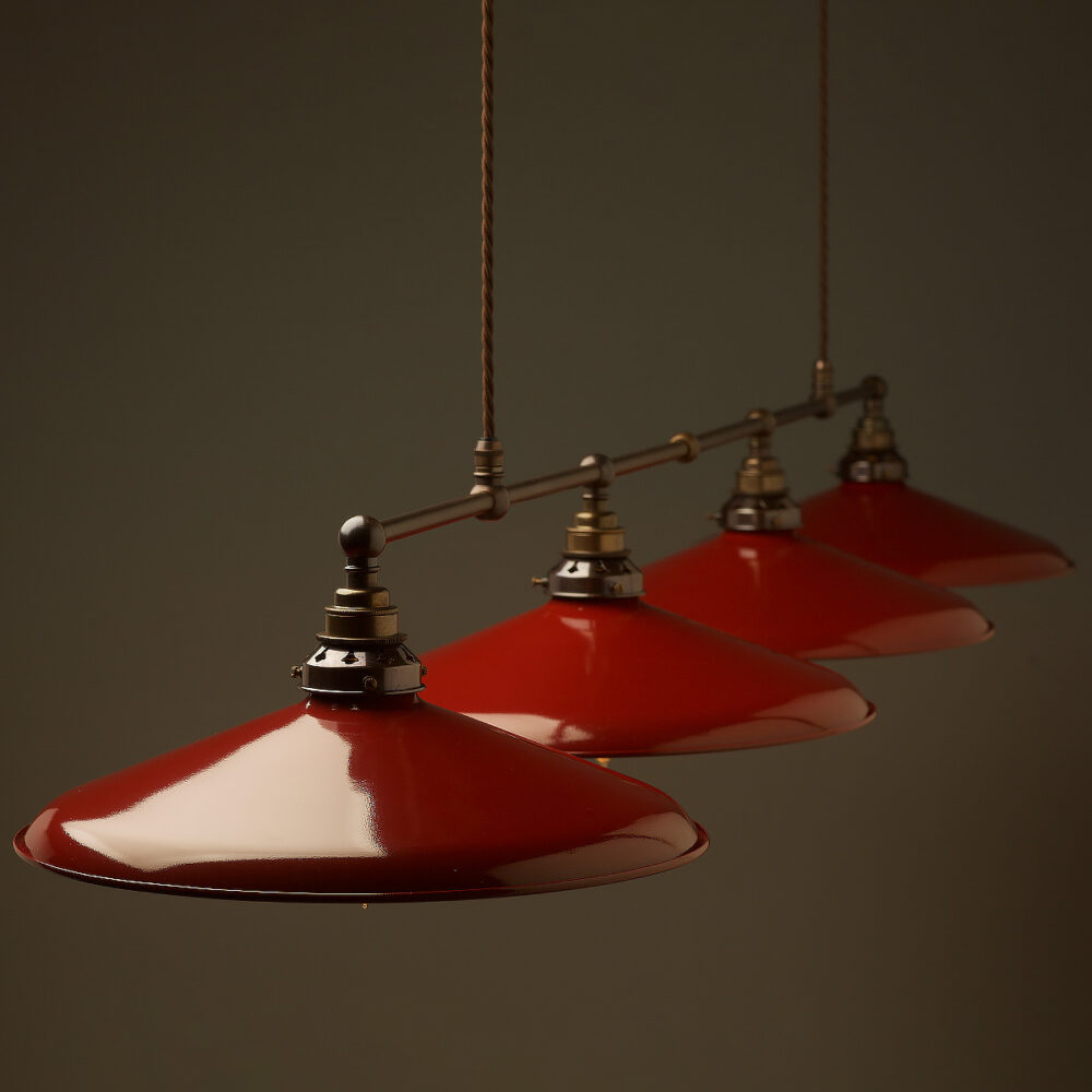 Vintage Edison Extra Long Billiard Table Pendant: Antique Charm