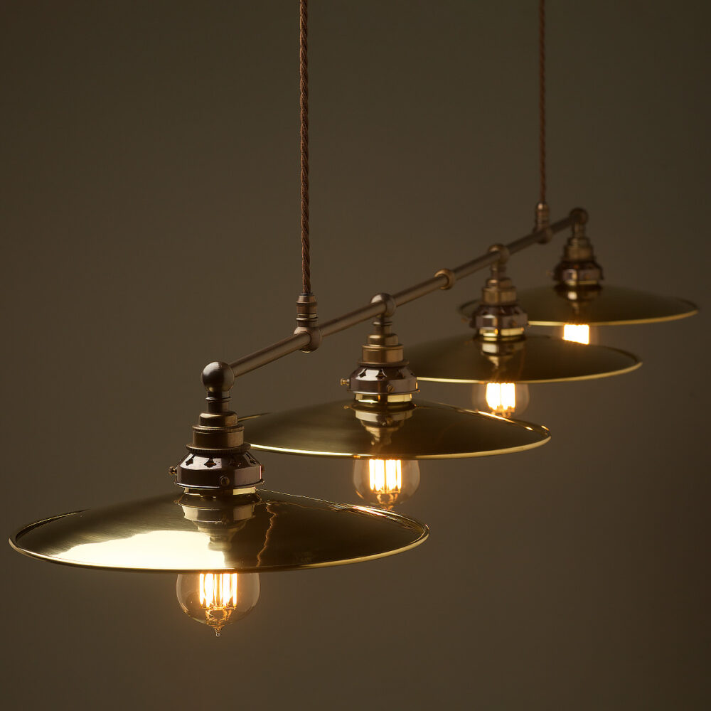 Vintage Edison Extra Long Billiard Table Pendant: Antique Charm