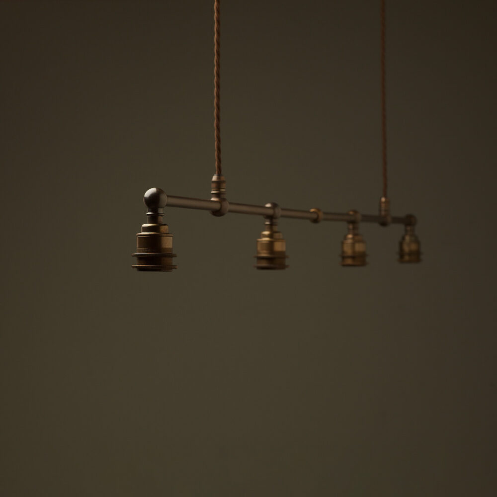 Vintage Edison Extra Long Billiard Table Pendant: Antique Charm