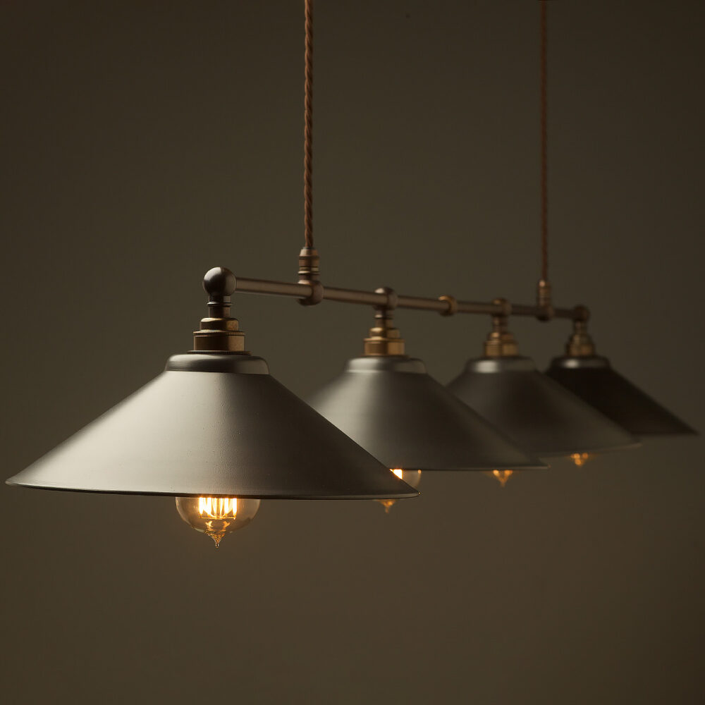 Vintage Edison Extra Long Billiard Table Pendant: Antique Charm