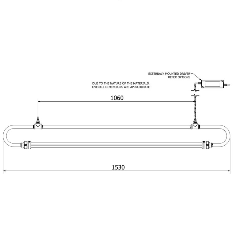 1500 mm Pipe Loop LED Tube Light: Custom-Made Plumbing Light