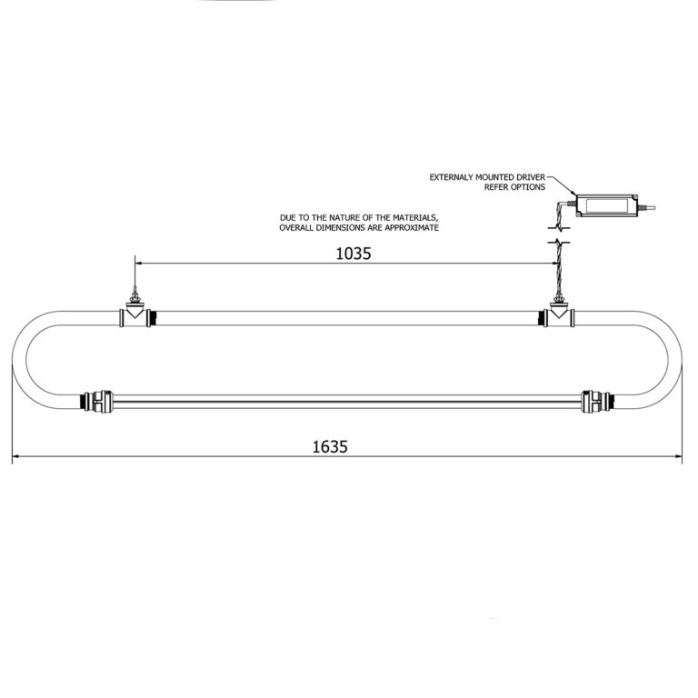 1600 mm heavy duty pipe loop LED tube light