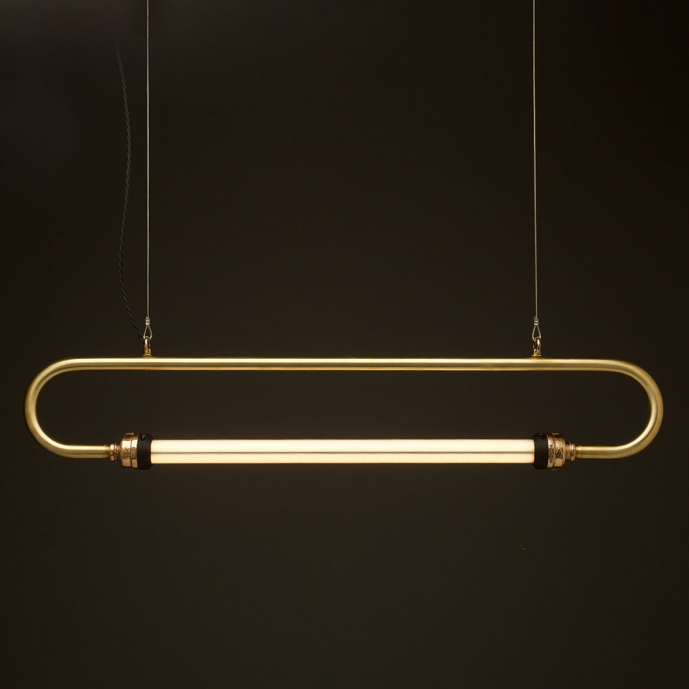 940 mm solid brass pipe loop LED tube light
