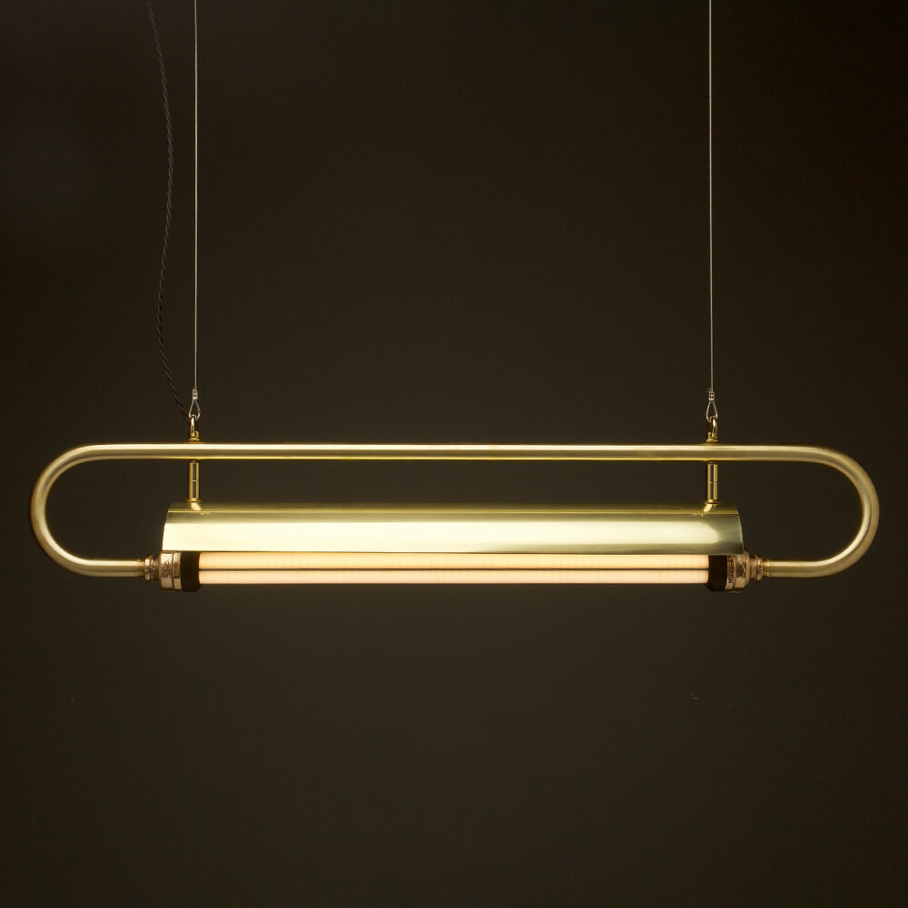 940 mm solid brass pipe loop LED tube light