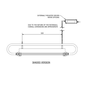 940 mm pipe loop LED tube light